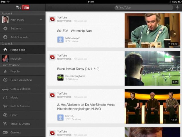 YouTube gets big makeover for iPad - BetaNews