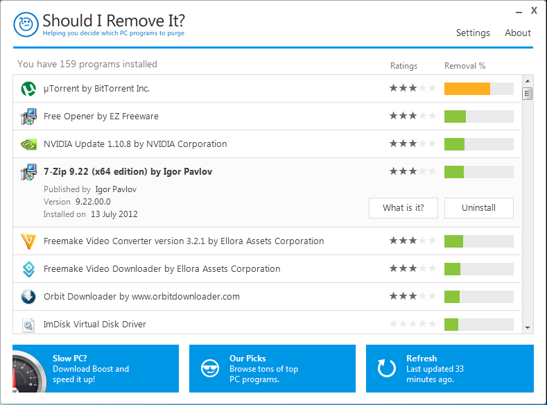Free up disk space by uninstalling unwanted software with Should I ...