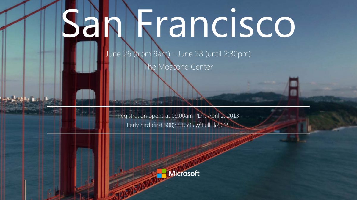 Microsoft BUILD 2013: 'If you're going to San Francisco...' - BetaNews
