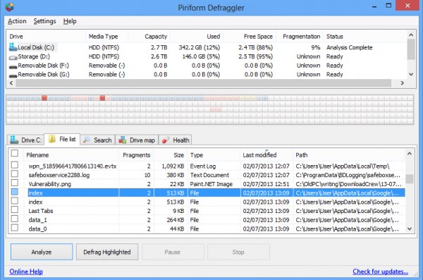 Defraggler update delivers faster performance and interface ...