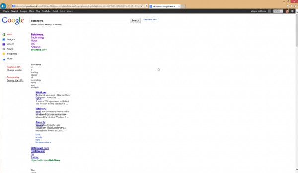 Google is broken in IE11 on Windows 8.1 [updated] - BetaNews