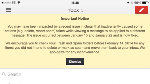 Google warns of bug that might have deleted some of your Gmail messages ...