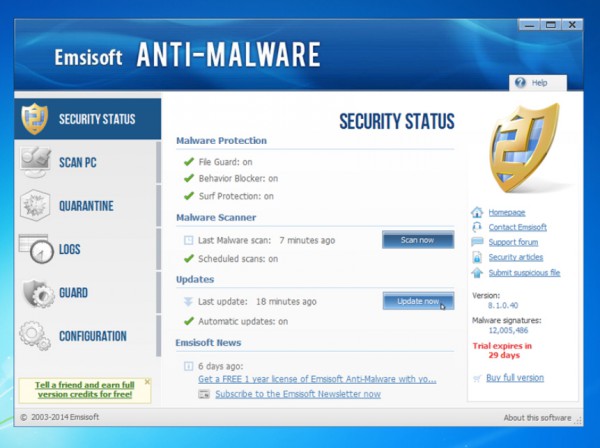 Emsisoft Anti-Malware adds protection against malicious browser ...