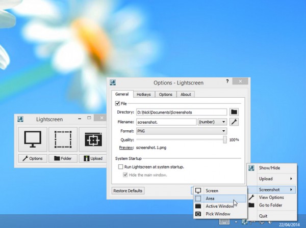 Lightscreen screen capture tool adds previews, improved area capture ...