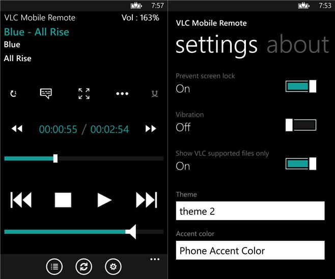 VLC Mobile Remote for Windows Phone: Controlling the media player on ...
