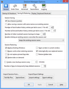 Session Manager automatically saves and restores your Firefox windows ...