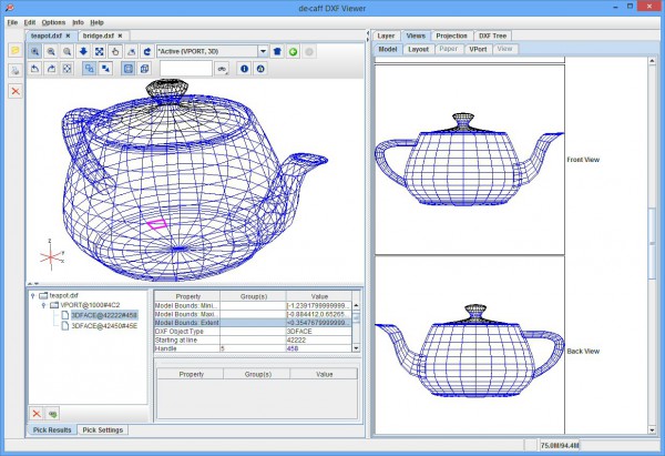 Easily Inspect DXF Files With De caff DXF Viewer