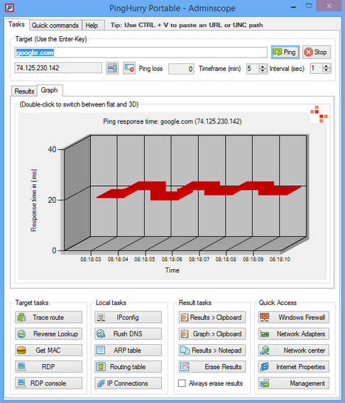 PingHurry is a free visual Ping tool - BetaNews