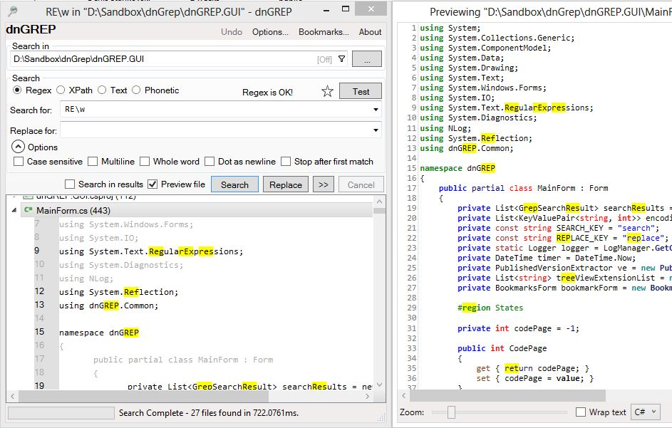 dnGrep is a powerful search / replace tool for Windows - BetaNews