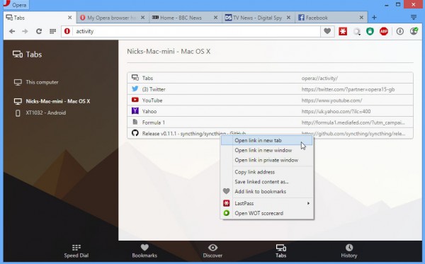 Opera 29 gains tab sync across devices, customizable keyboard shortcuts ...