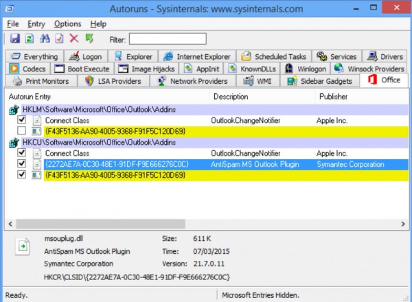 Autoruns displays Office add-ins, more startup locations - BetaNews