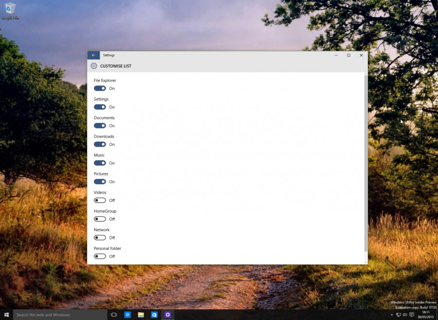 How to customize Windows 10 Insider Preview Build 10130 - BetaNews
