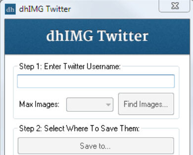 Download images from a Twitter account with dhIMG Twitter - BetaNews