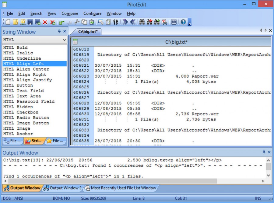 Edit huge files faster with PilotEdit Lite
