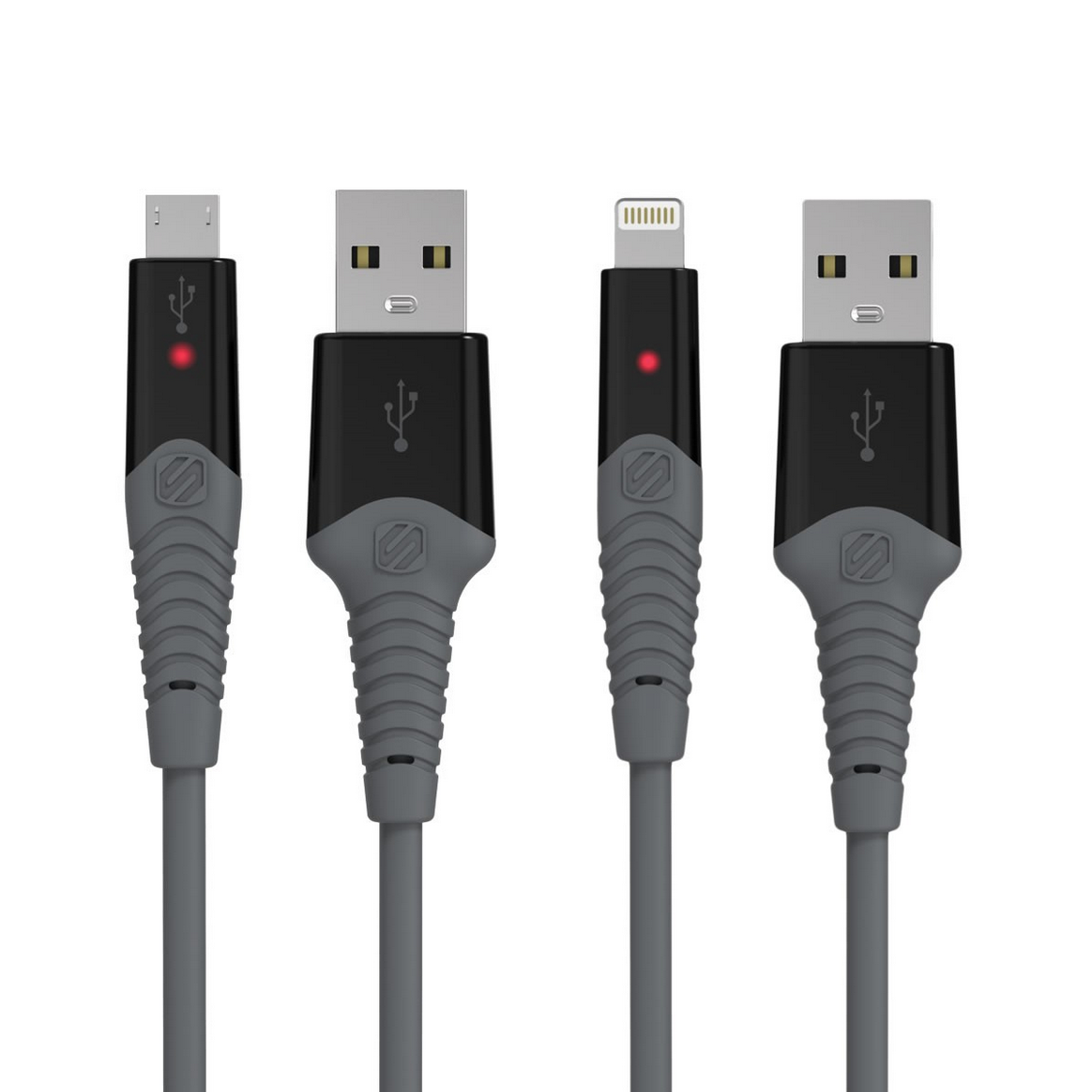 SCOSCHE strikeLINE Rugged LED micro USB and Lightning cables available ...