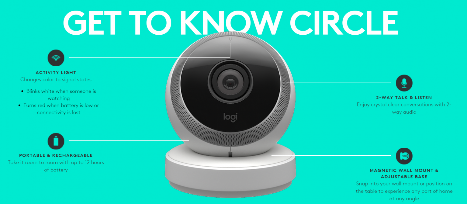 Logitech announces the Logi Circle Portable Home Connection Camera ...