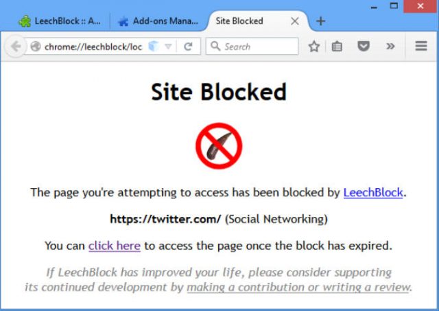 Restrict access to time-wasting websites with LeechBlock - BetaNews