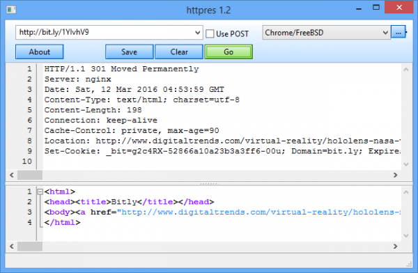 Expand short links with httpres