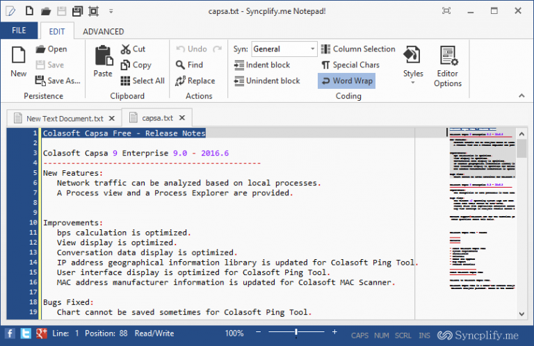 Syncplify Notepad! is a polished plain text editor - BetaNews