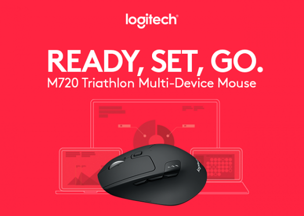 Logitech M720 Triathlon Multi-Device Bluetooth Mouse is perfect for ...