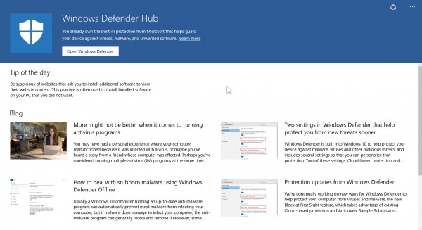 Microsoft releases Windows Defender Hub - BetaNews