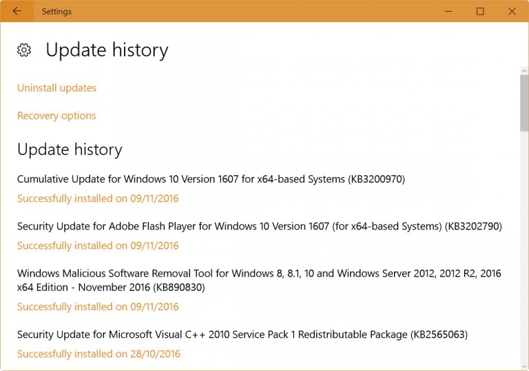 How to keep track of your Windows 10 update history - BetaNews
