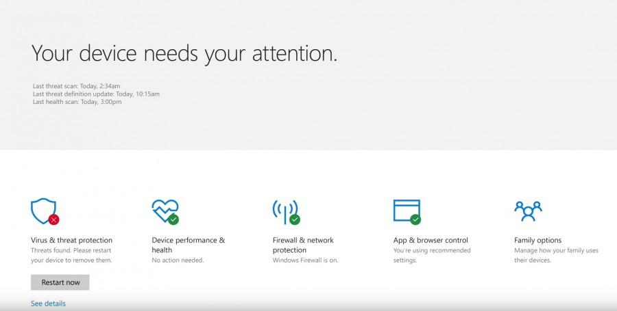 The new Windows Defender Security Center aims to improve Windows 10 ...