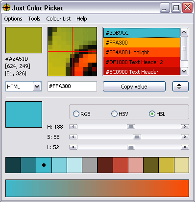 Discover and create appealing color schemes with Just Color Picker ...