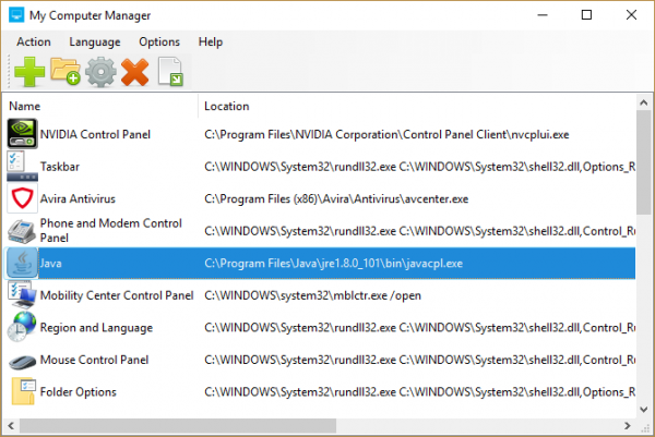 Add shortcuts to Control Panel with My Computer Manager - BetaNews