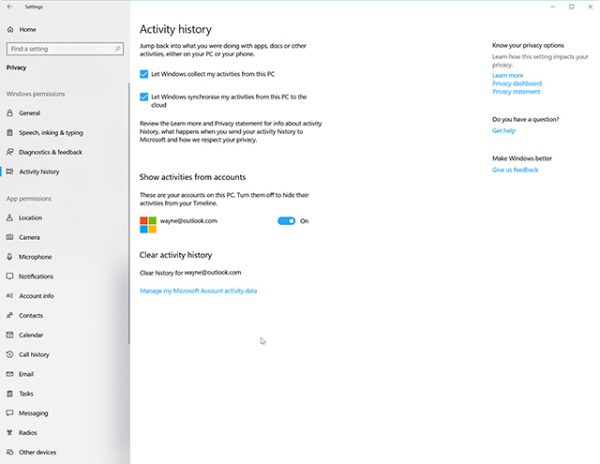 How to use Windows 10's new Timeline feature