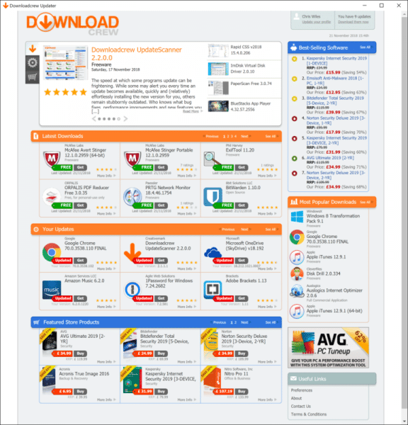 Keep your software up-to-date and one eye on the latest downloads with ...