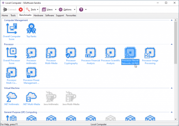 Sisoft Sandra 20/20 (2020) adds new AI and machine learning benchmarks ...