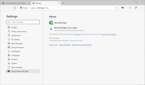 Latest Chromium Edge Dev build adds Dolby Vision, ARM, and 360-degree ...