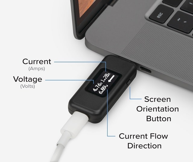 Plugable updates USBC-VAMETER power meter tester with rotating screen ...