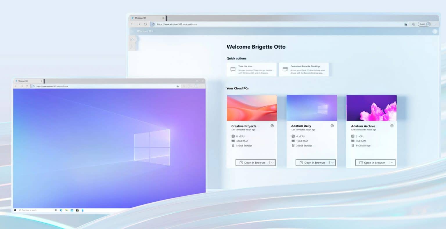Windows 365 lets you stream Windows 10 and Windows 11 from the cloud to any device - including ...