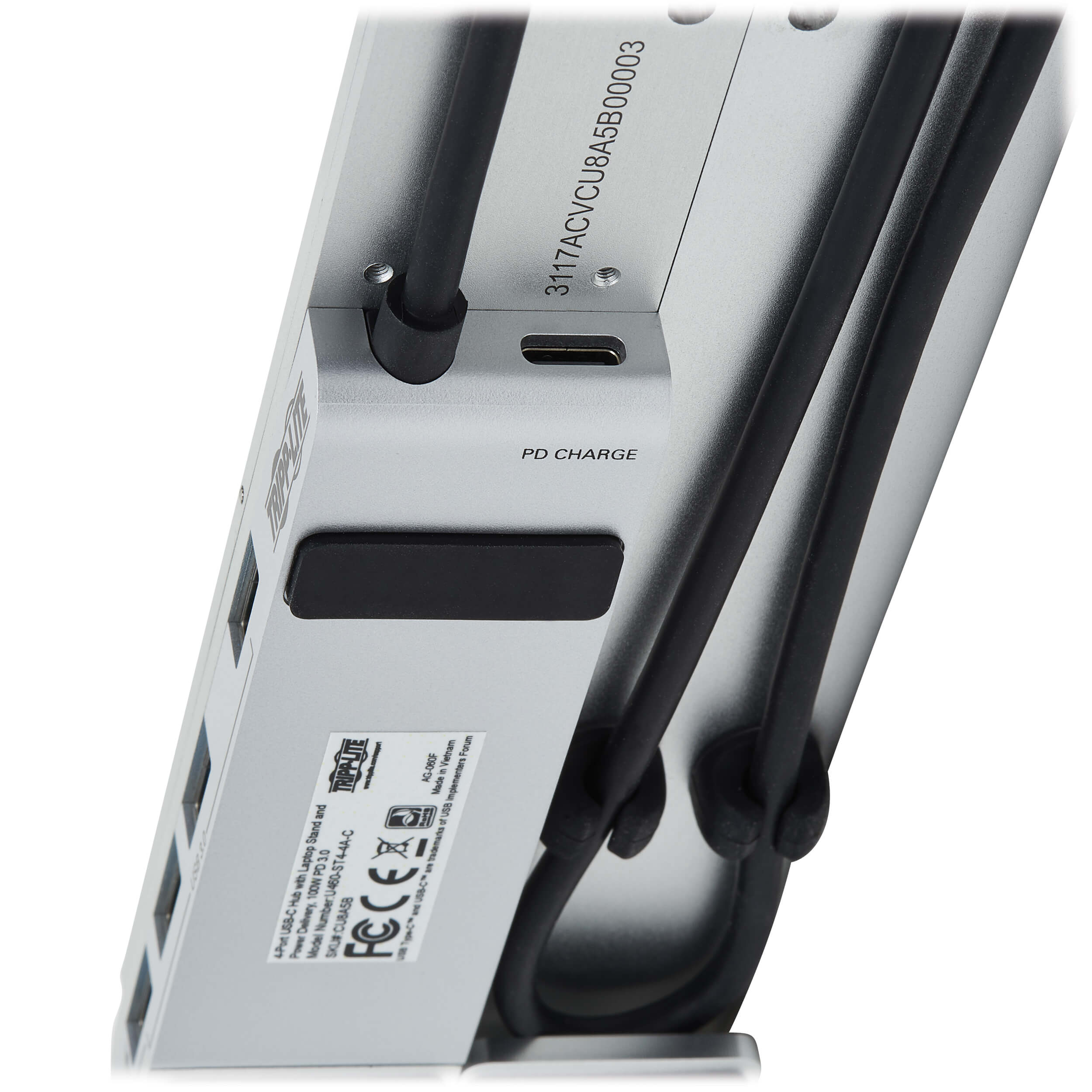 Tripp Lite U460-ST4-4A-C USB hub is also an adjustable, foldable, and ...