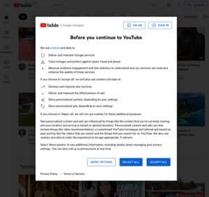 Google introduces a way to reject all cookies... But only in Europe ...