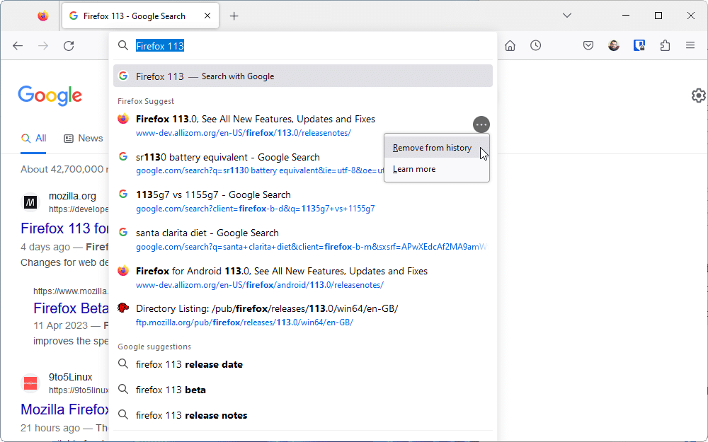 Firefox 113 unveils search and picture-in-picture improvements ...