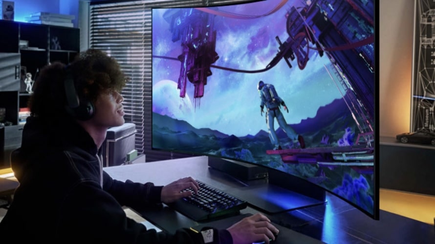 Samsung Odyssey Ark 2nd Gen (G97NC) 4K curved gaming monitor now ...