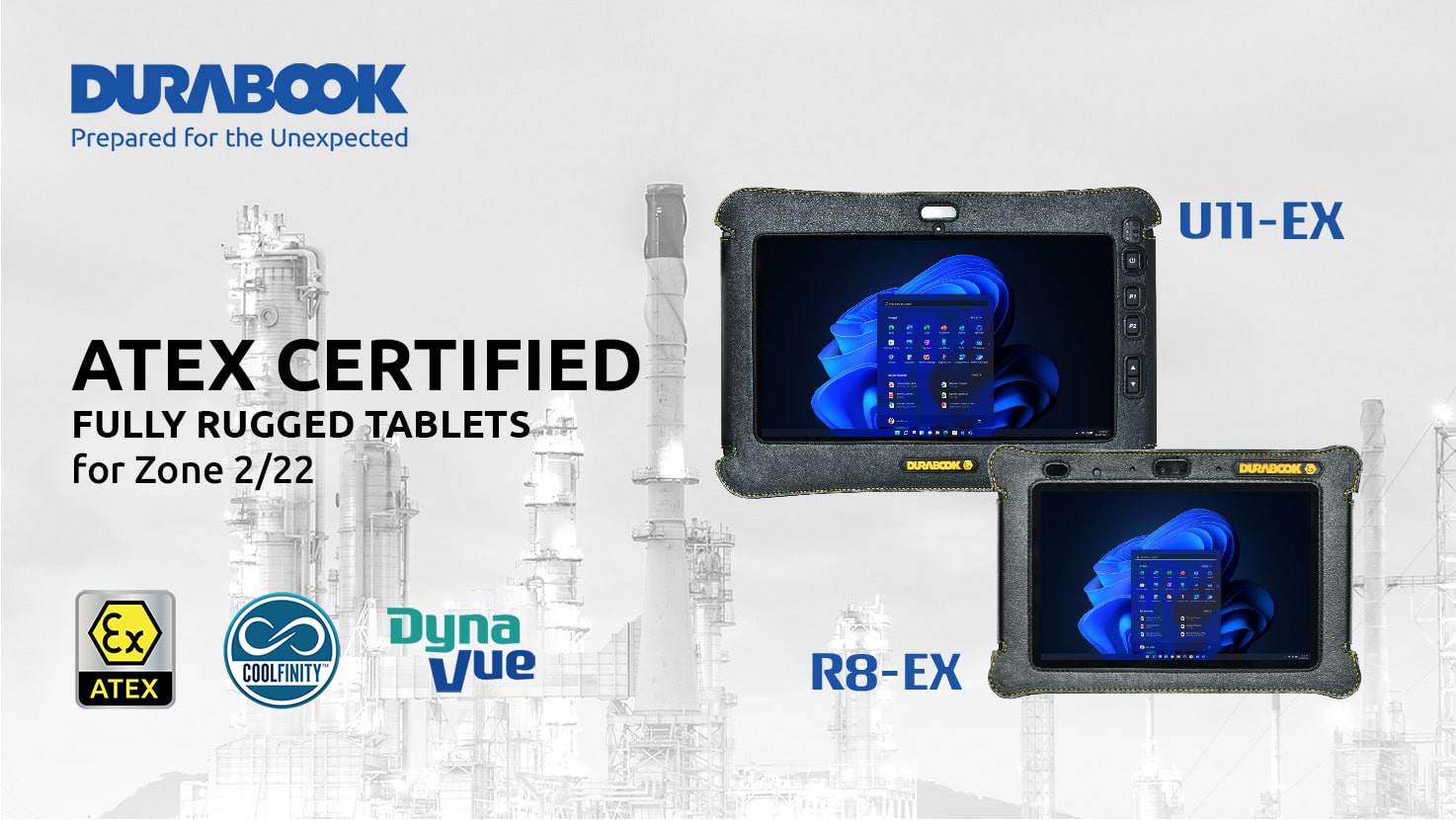 Durabook R8-EX and U11-EX rugged Windows 11 tablets can prevent ...