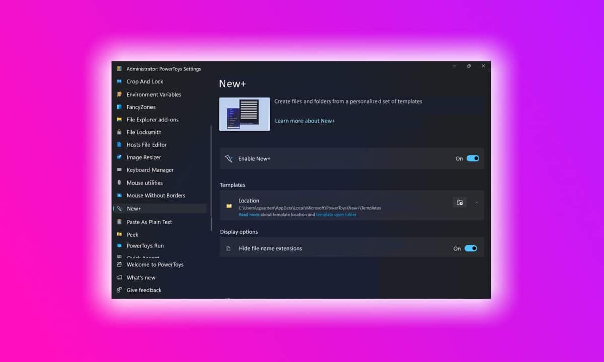 Microsoft has an amazing New+ PowerToys module under development for ...