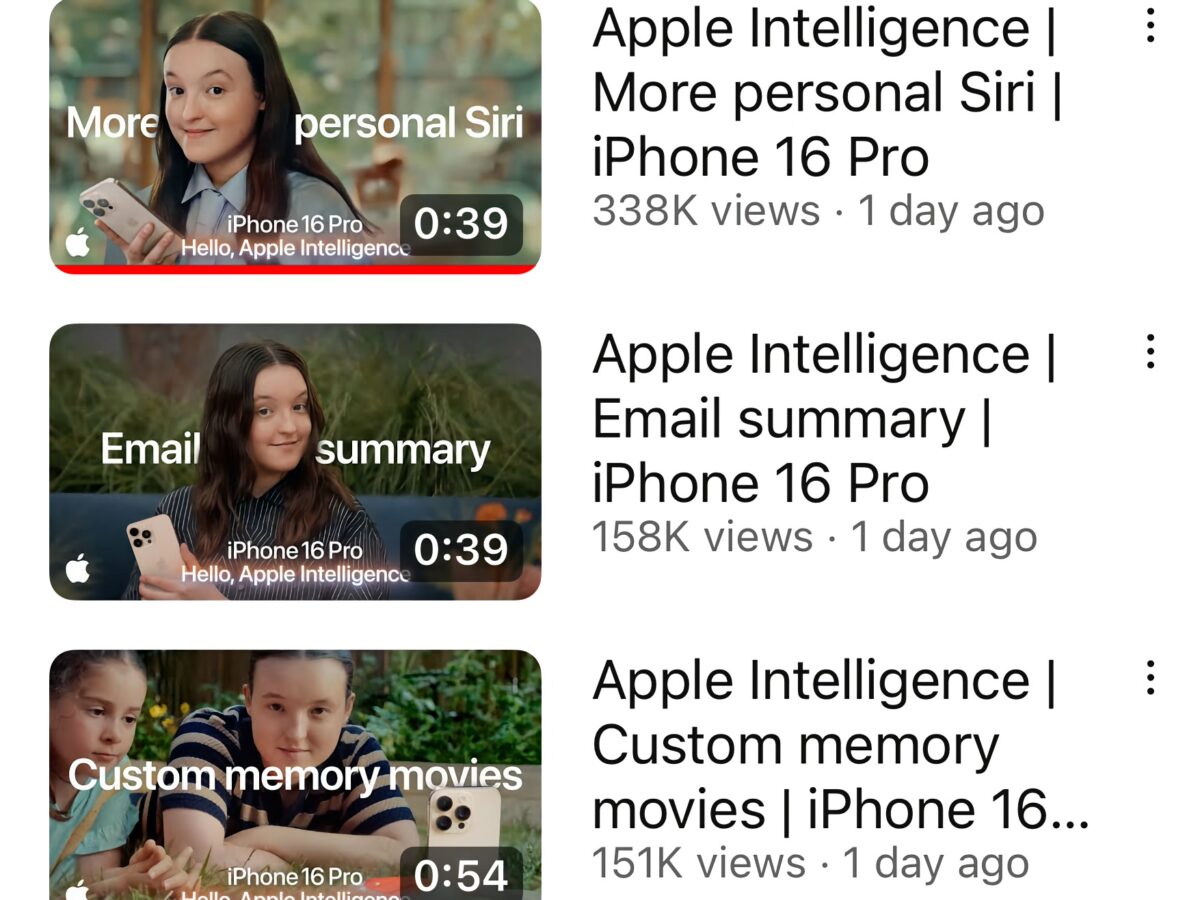 Apple releases 3 new ad videos highlighting 'Apple Intelligence' on ...