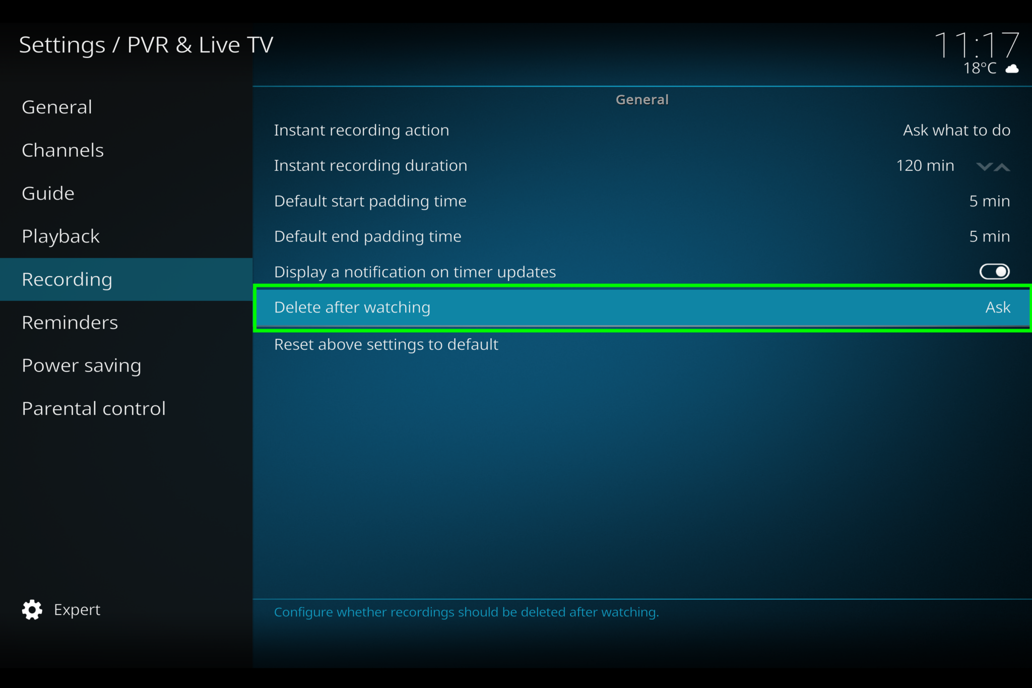 Kodi 22 'Piers' will be able to automatically delete recordings once you've watched them - BetaNews