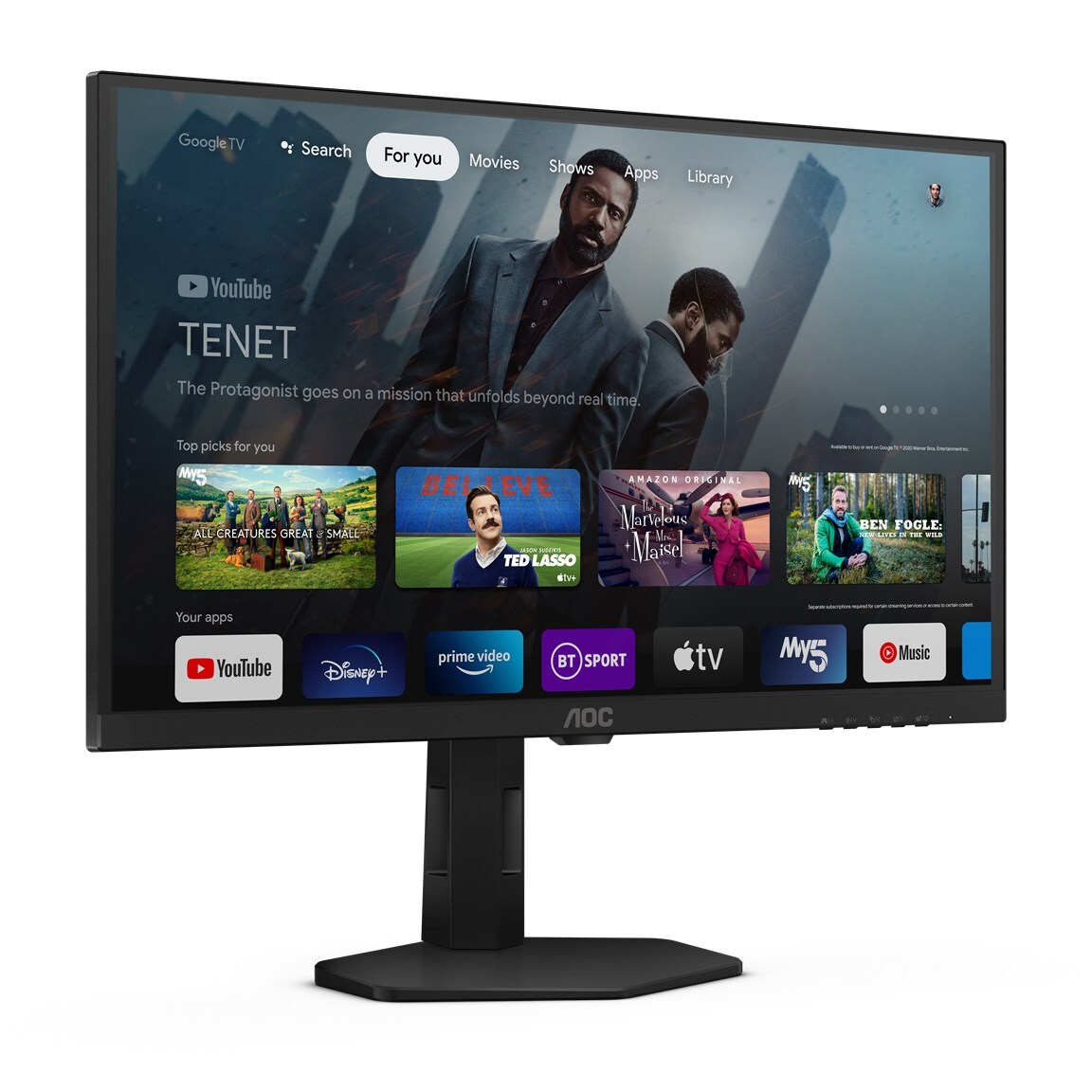 AGON by AOC Q27G4XY 27-inch QHD gaming monitor features Google TV ...