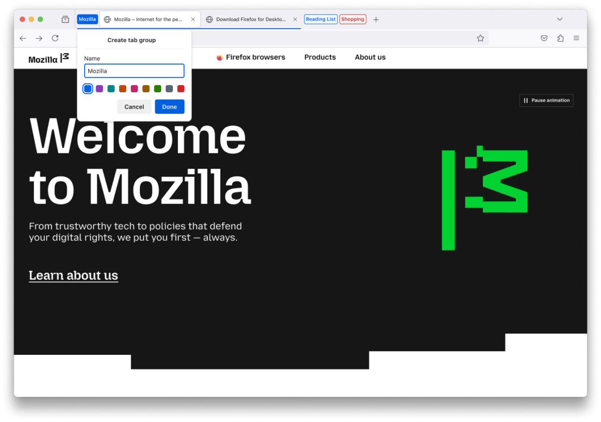 Firefox slaps itself on the back for finally adding tab groups and ...