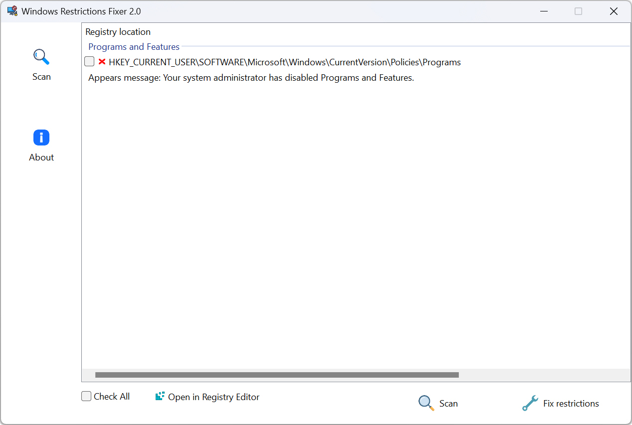 Windows Restrictions Fixer 2.0 restores disabled features with ease ...