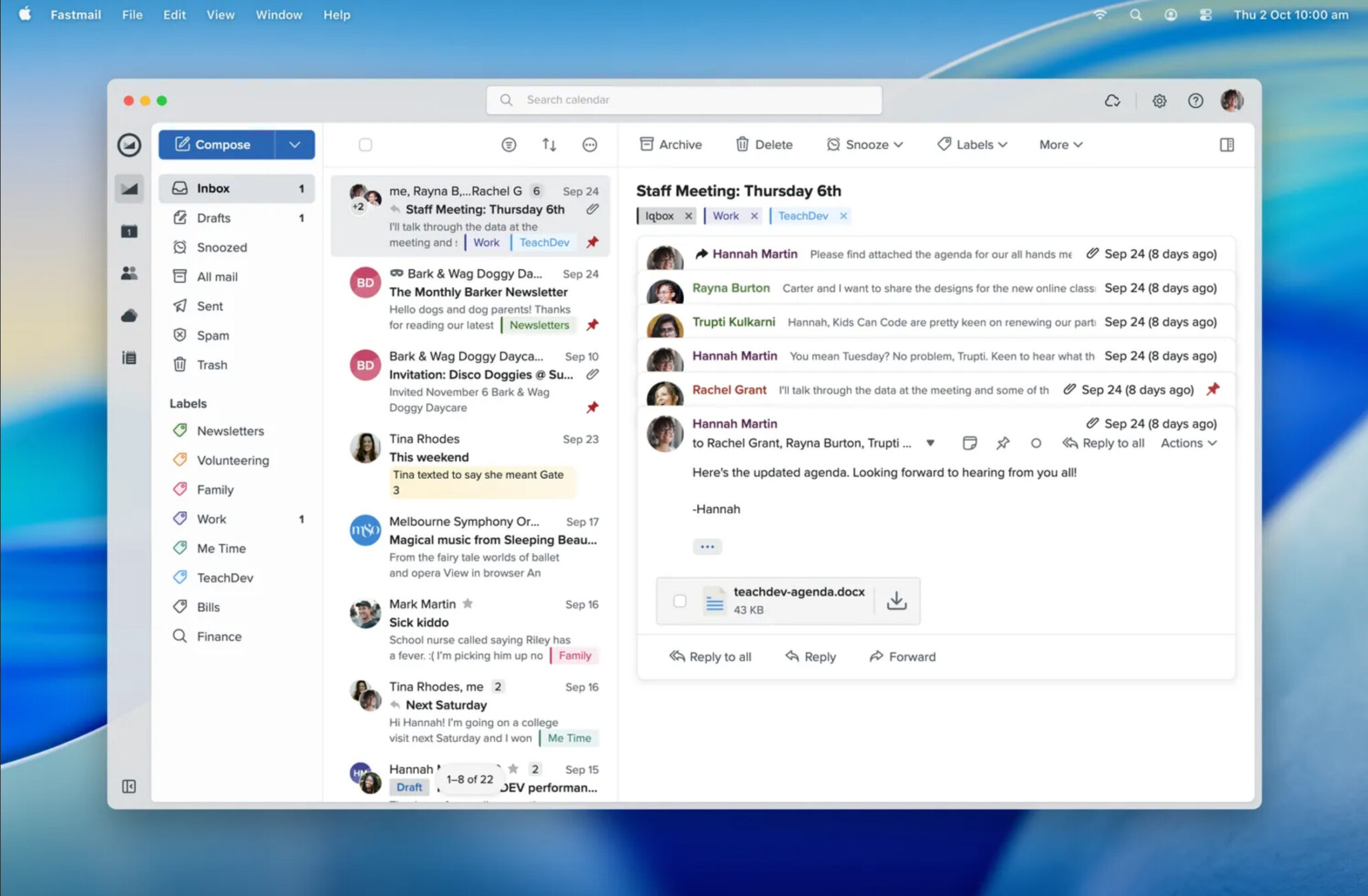 Privacy-focused email provider Fastmail launches desktop app for ...