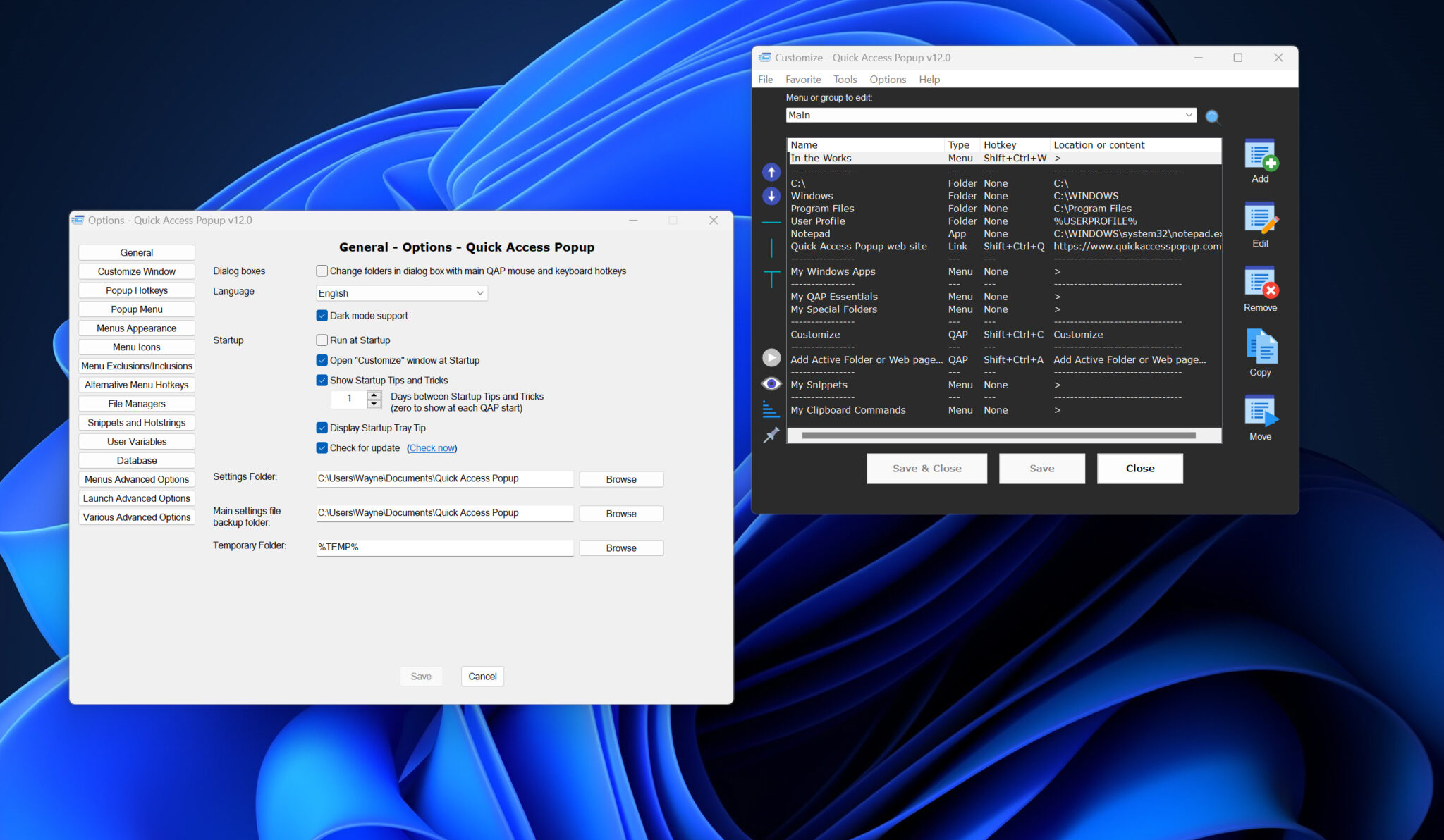 Take control of Windows 11 and save time with Quick Access Popup 12 ...