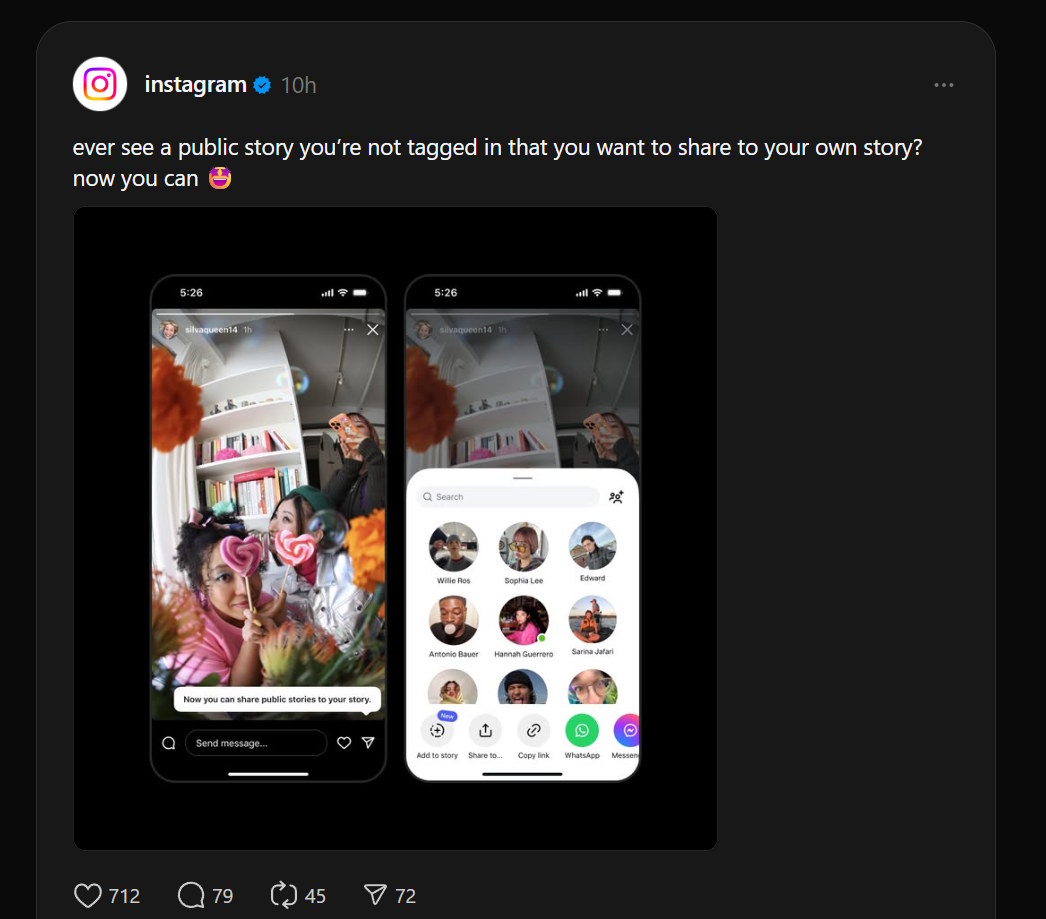 Instagram introduces new public story sharing option - BetaNews