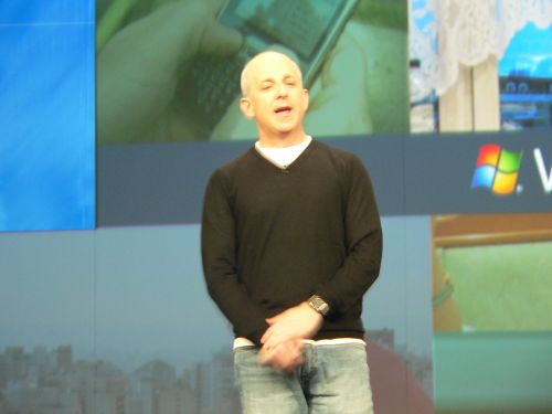 Microsoft's Corp. VP Steven Sinofsky tells the crowd his company has ...